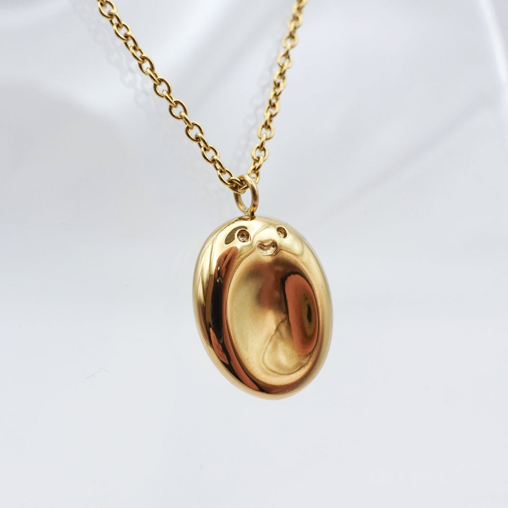Worry Stone Necklace - Gold Stainless Steel – Fidge